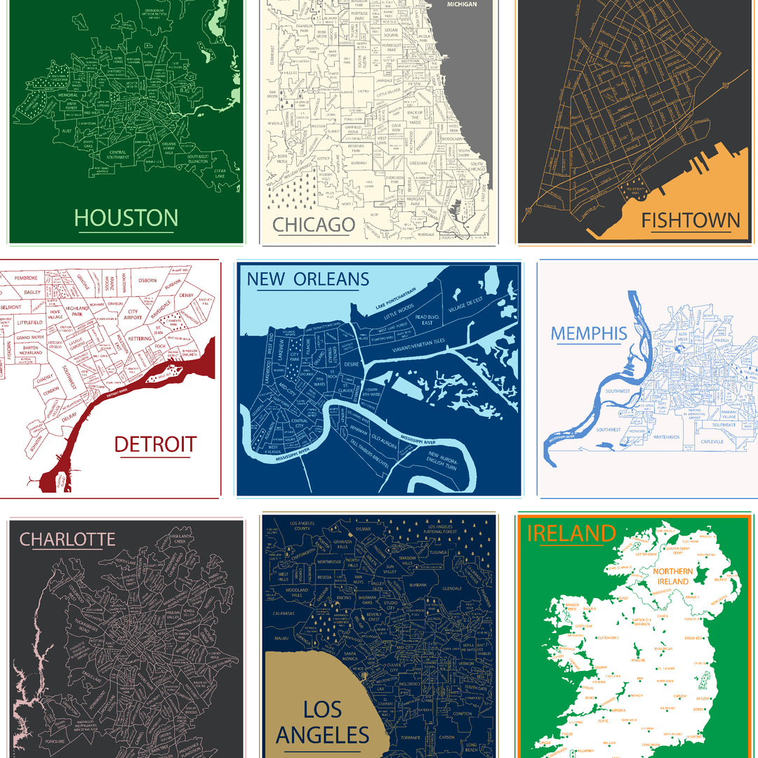 Personalized Map Prints | Etched Atlas