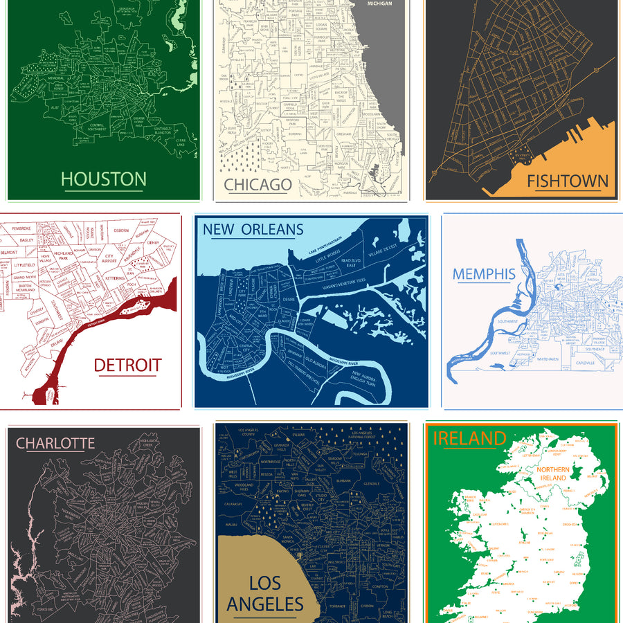 Personalized Map Prints | Etched Atlas